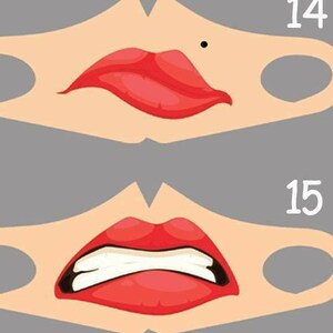 Lips Face Adult Teen Famous Face Cover Mask Halloween Fun Dress up Kiss ...
