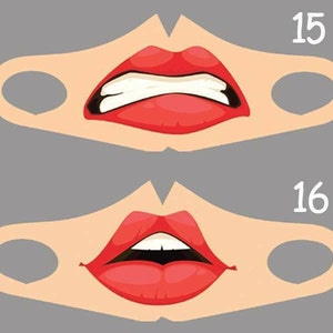 Lips Face Adult Teen Famous Face Cover Mask Halloween Fun Dress up Kiss ...