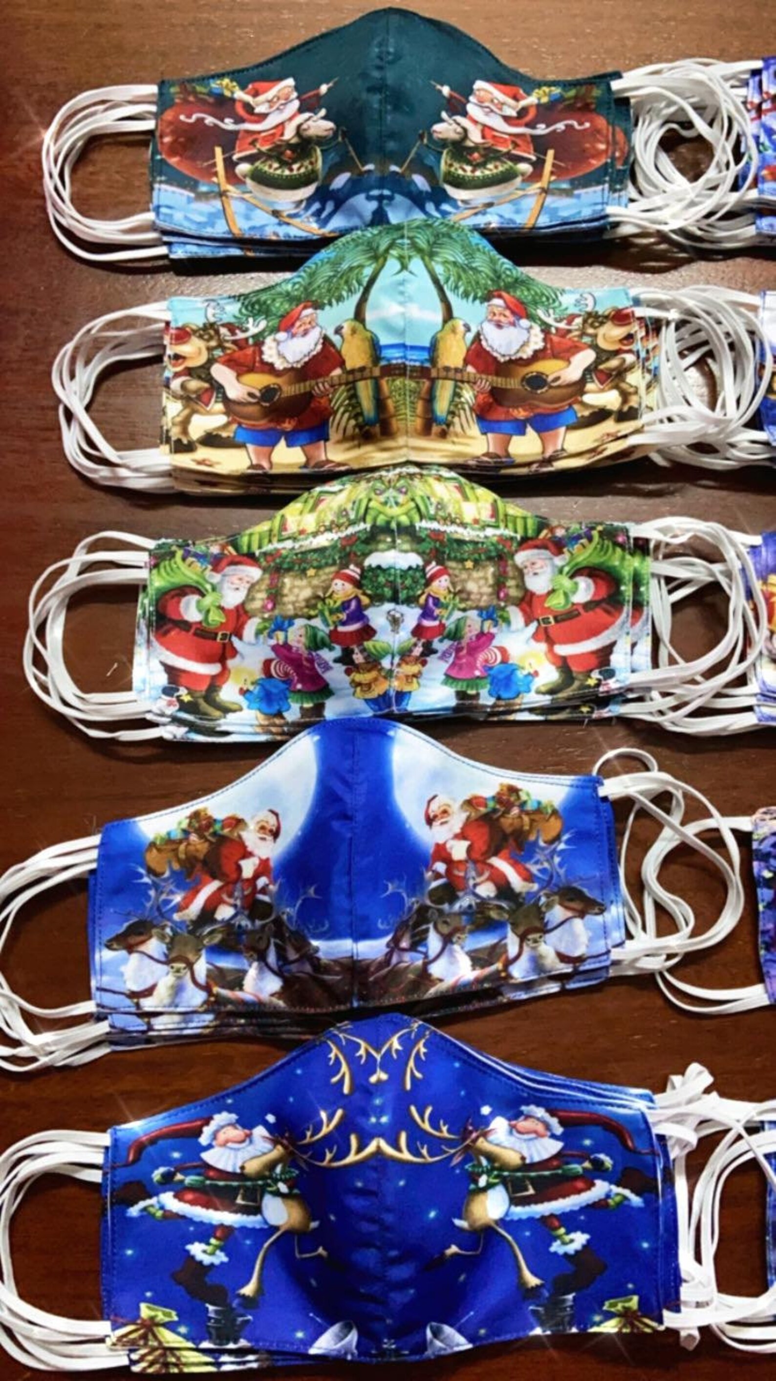 Handmade Custom Mask Face Covers Masks ART Holiday Seasonal Fun XMAS ...