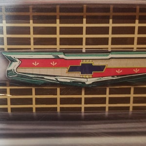 25" HUGE 1957 Chevy Classic Car Bel Air Grill Front End USA STEEL Metal ...