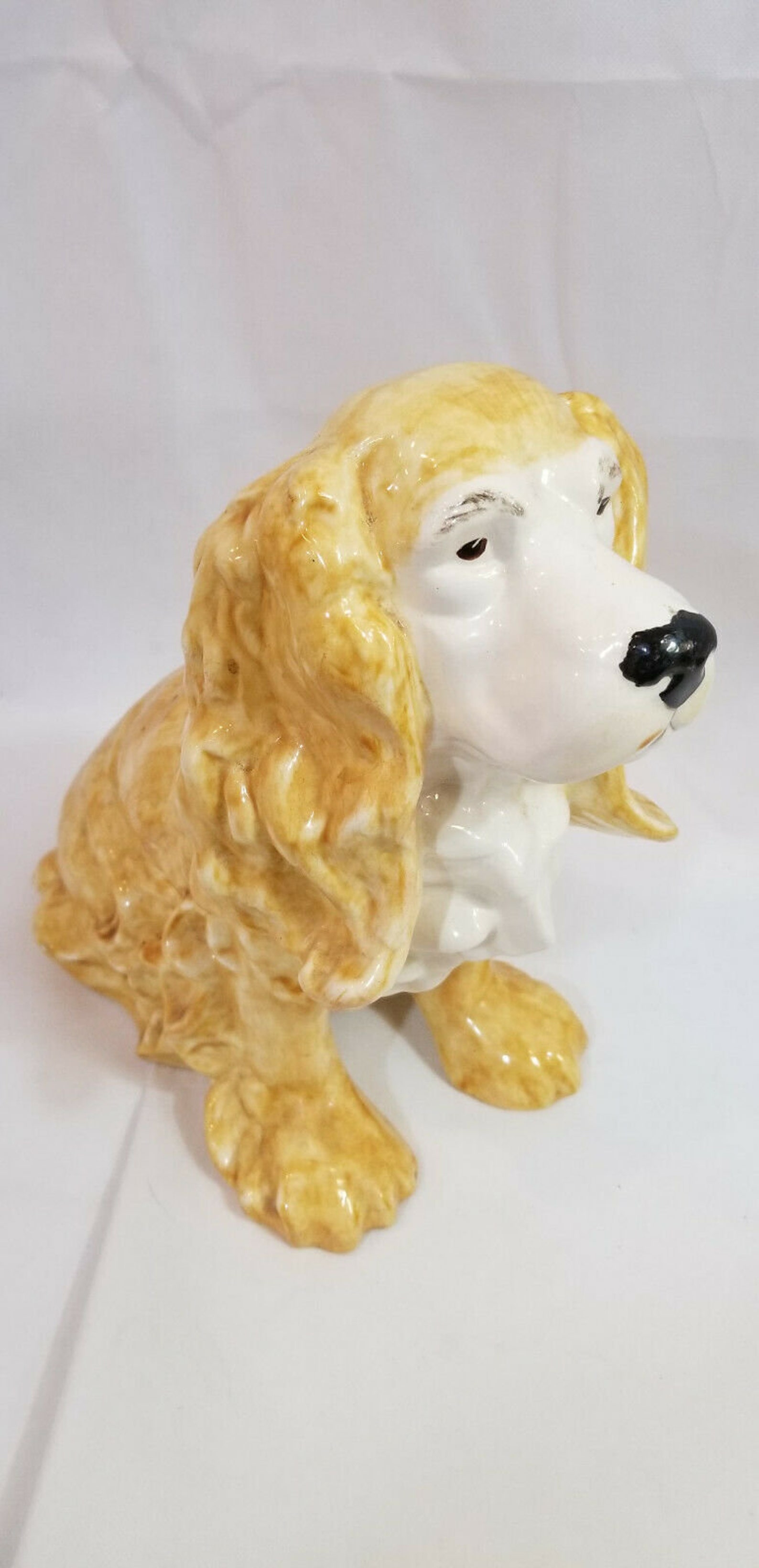 3-D golden Brown Tan Large Ceramic COCKER SPANIEL Dog Doorstop | Etsy