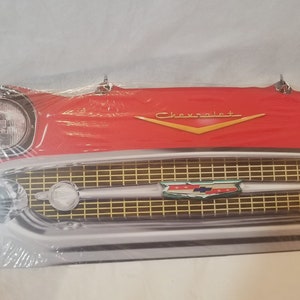 25" HUGE 1957 Chevy Classic Car Bel Air Grill Front End USA STEEL Metal ...