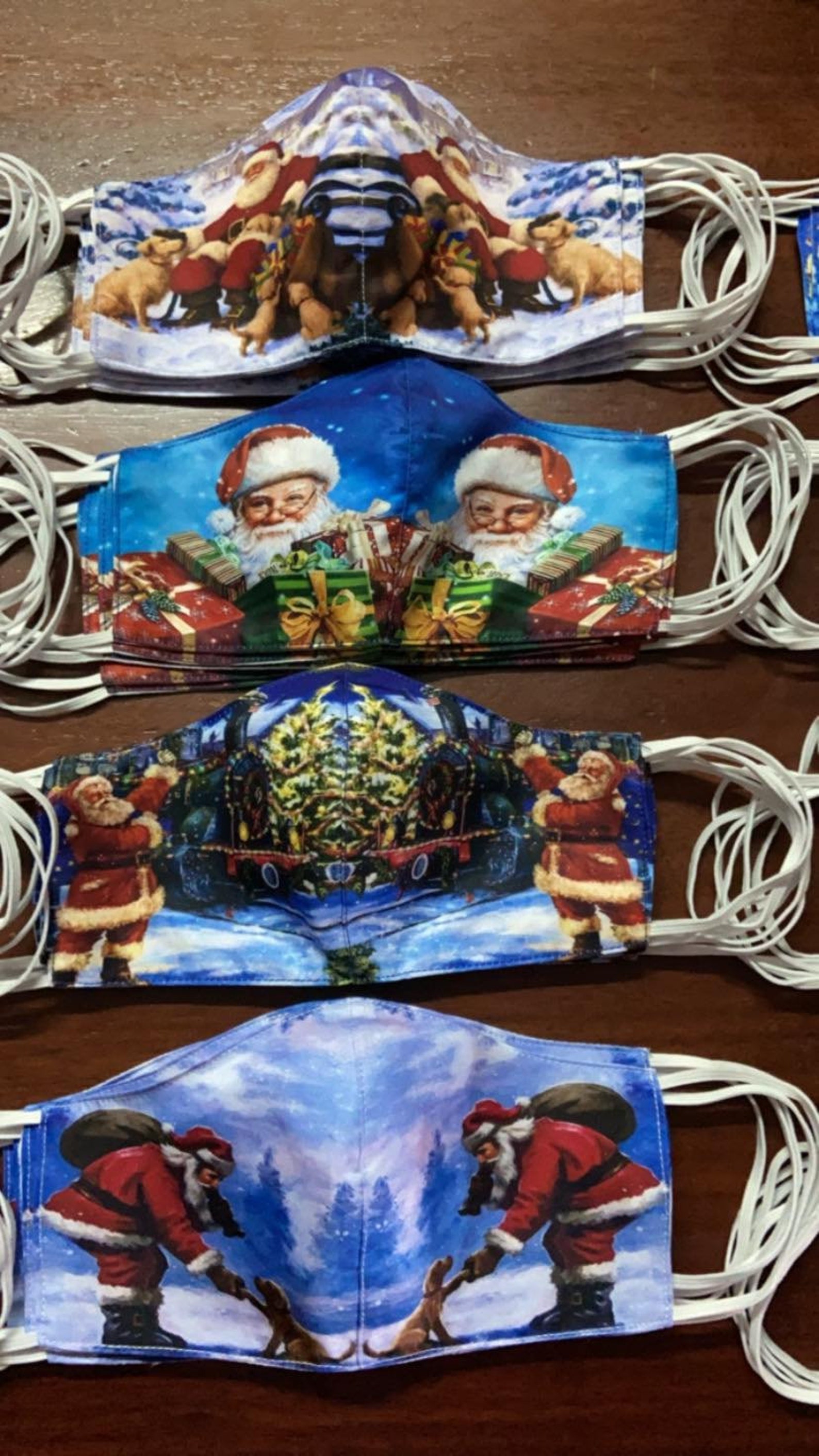 Handmade Custom Mask Face Covers Masks ART Holiday Seasonal Fun XMAS ...