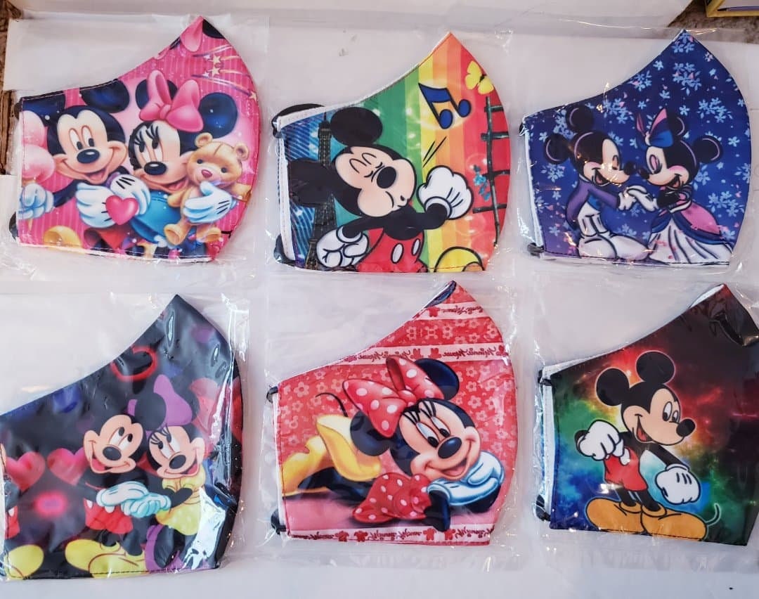 Handmade Custom Mask Face Cover Masks Colorful ART Cartoon Comic Mickey ...