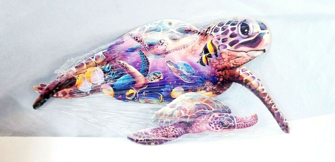 GIANT 24 Huge turtle tortoise aquarium art animal USA | Etsy