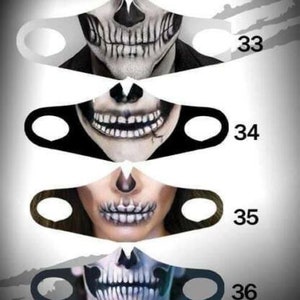2x Handmade Vampire Z Mask Face Covers Masks ART H20 Halloween Goth ...
