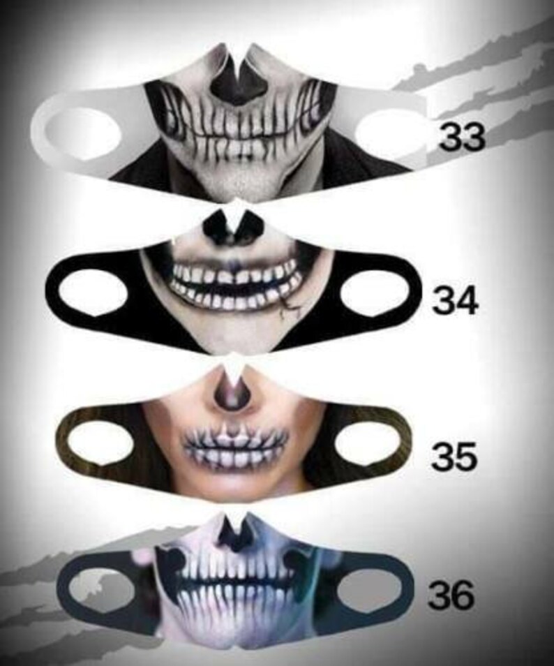 2x Handmade Vampire Z Mask Face Covers Masks ART H20 Halloween Goth ...