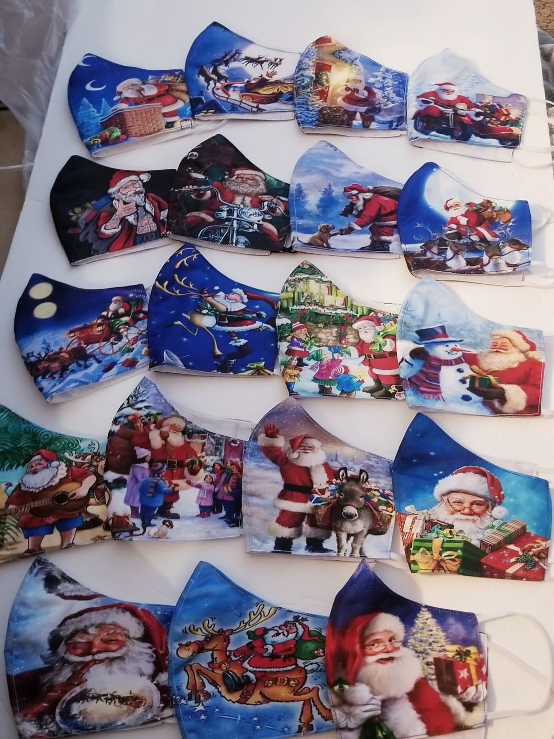 Handmade Custom Mask Face Covers Masks ART Holiday Seasonal Fun XMAS ...