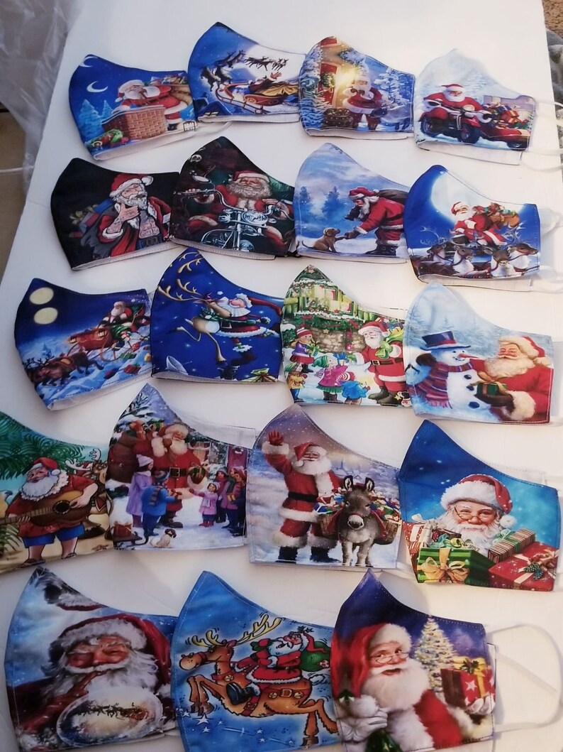 Handmade Custom Mask Face Covers Masks ART Holiday Seasonal - Etsy