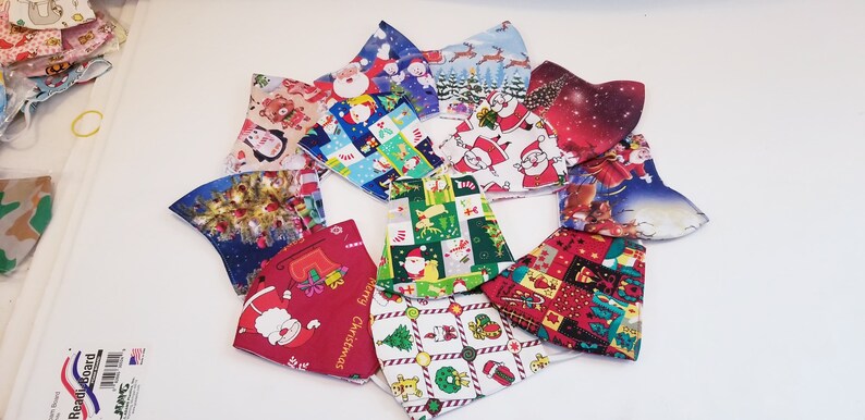 Handmade custom mask face covers masks ART Holiday seasonal | Etsy