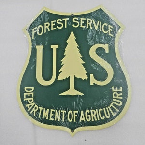 Large 16" USFS Forest Service Shield Ranger Agriculture Logo Ad USA ...
