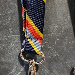 Upcycled Recycled Men's Tie Lanyards Badge Holder Lanyard Keychain ...