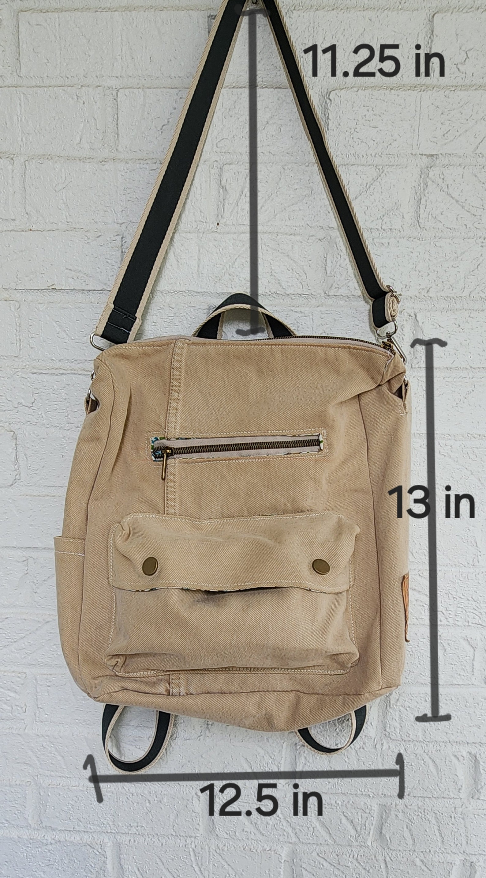 Levis Tan Denim Convertible Crossbody Backpack - Etsy