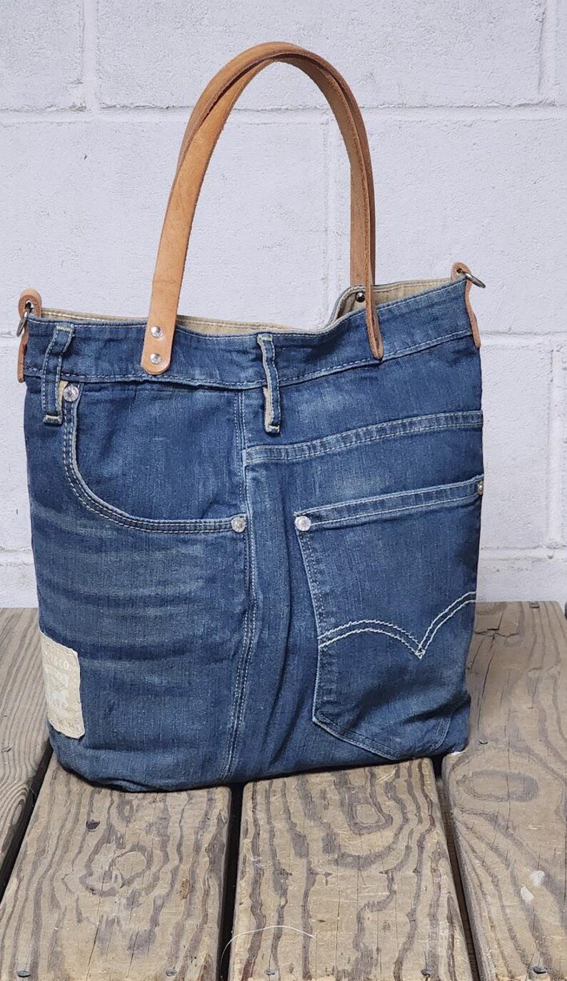 Upcycled Levi's Bag Purse Large Shoulder Bag - Etsy