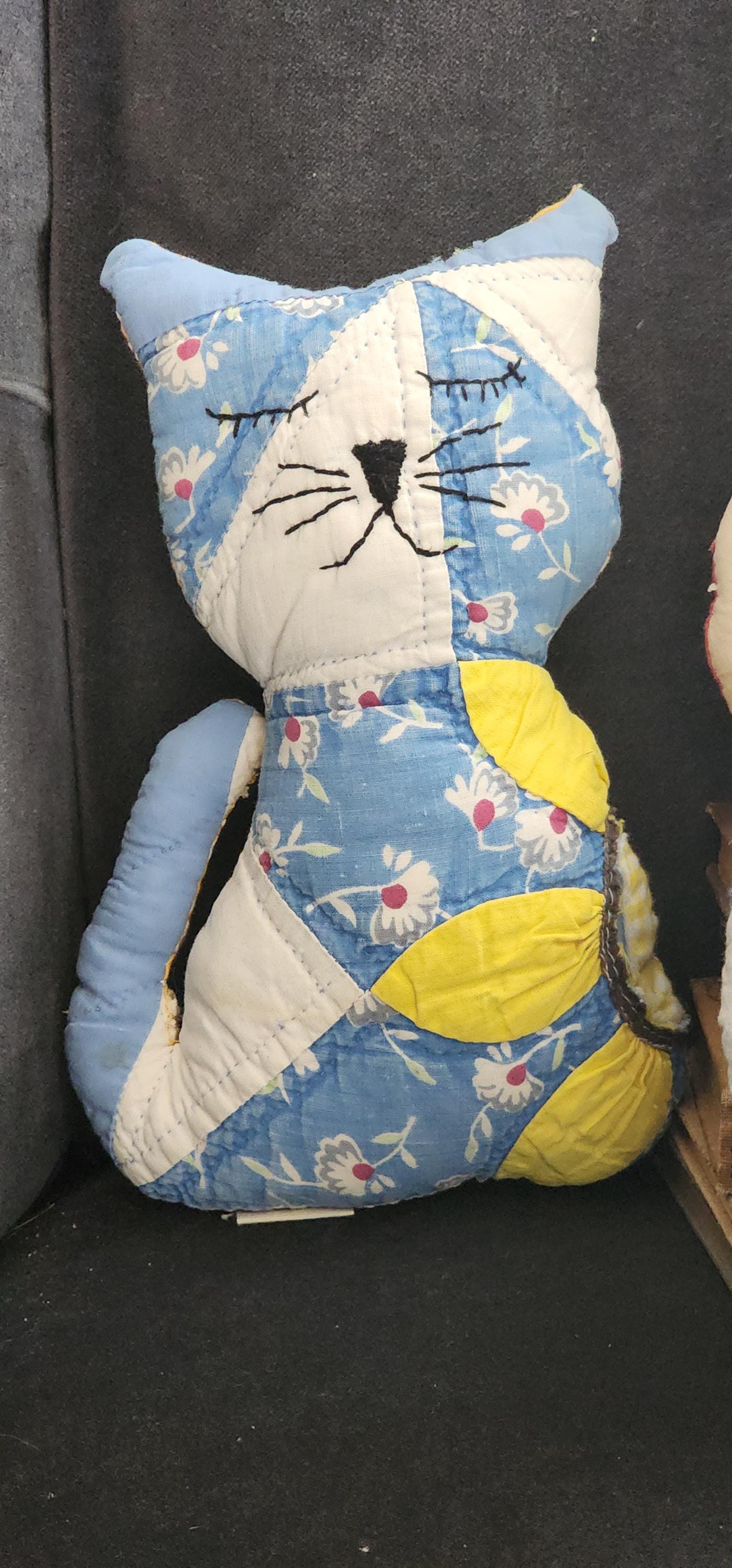 Upcycled Quilt Stuffed Cats - Etsy