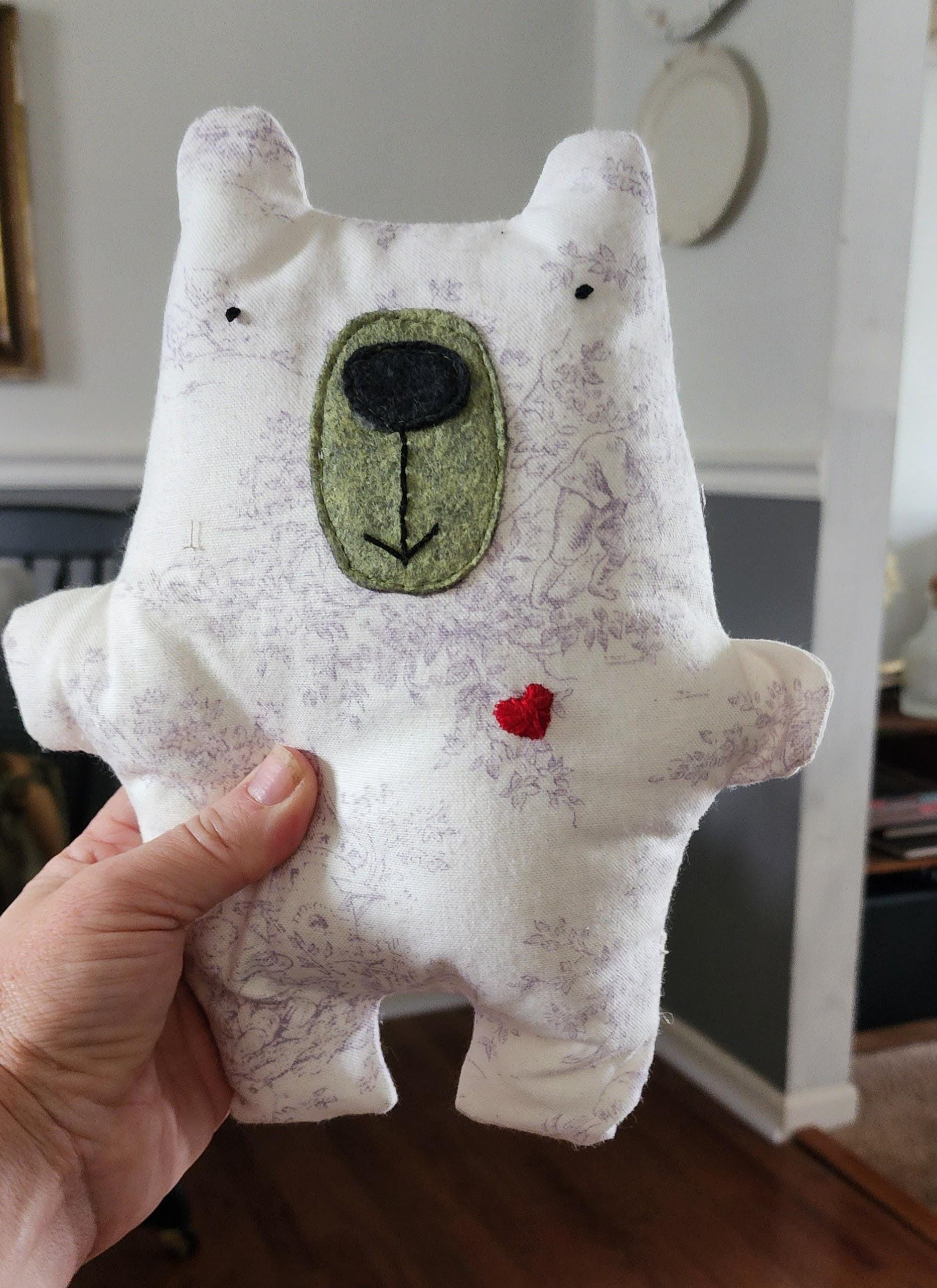 Upcycled Vintage Quilt Stuffed Bear | Quilted Stuffed Animal - Etsy