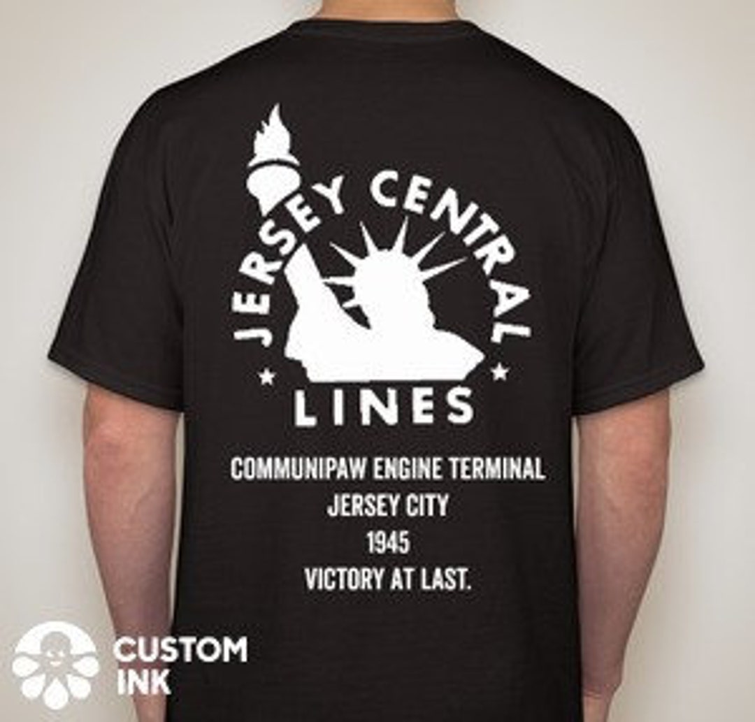 CNJ Crrnj Jcl Jersey Central Communipaw Engine Terminl 1945 WWII XXL T ...
