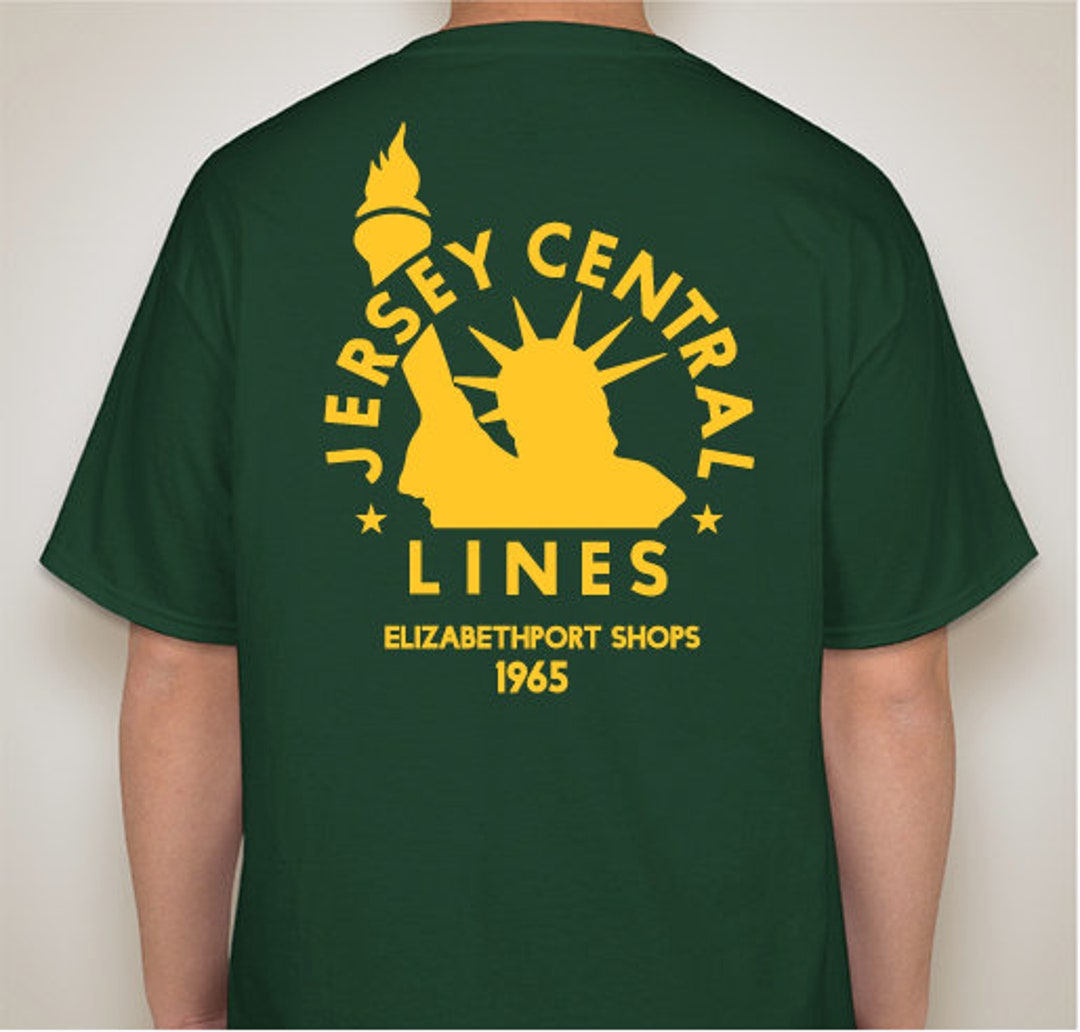 CNJ JCL Crrnj Jersey Central Lines Elizabethport Shops Hanes 100% Pre ...