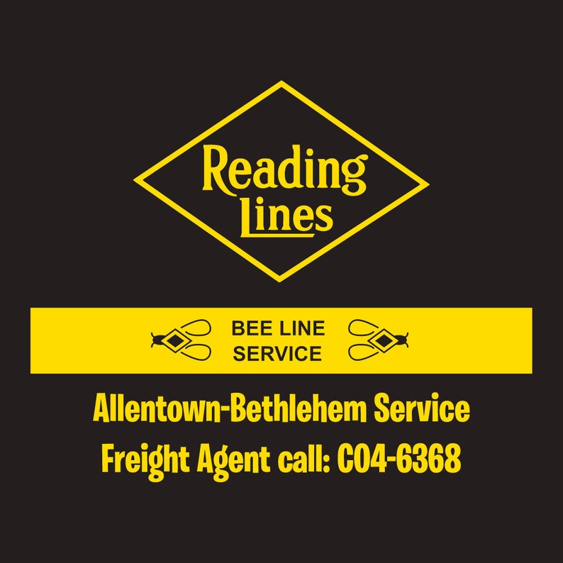 RDG -reading Railroad Bee-line Service T-shirt Medium CNJ Philly 100% ...