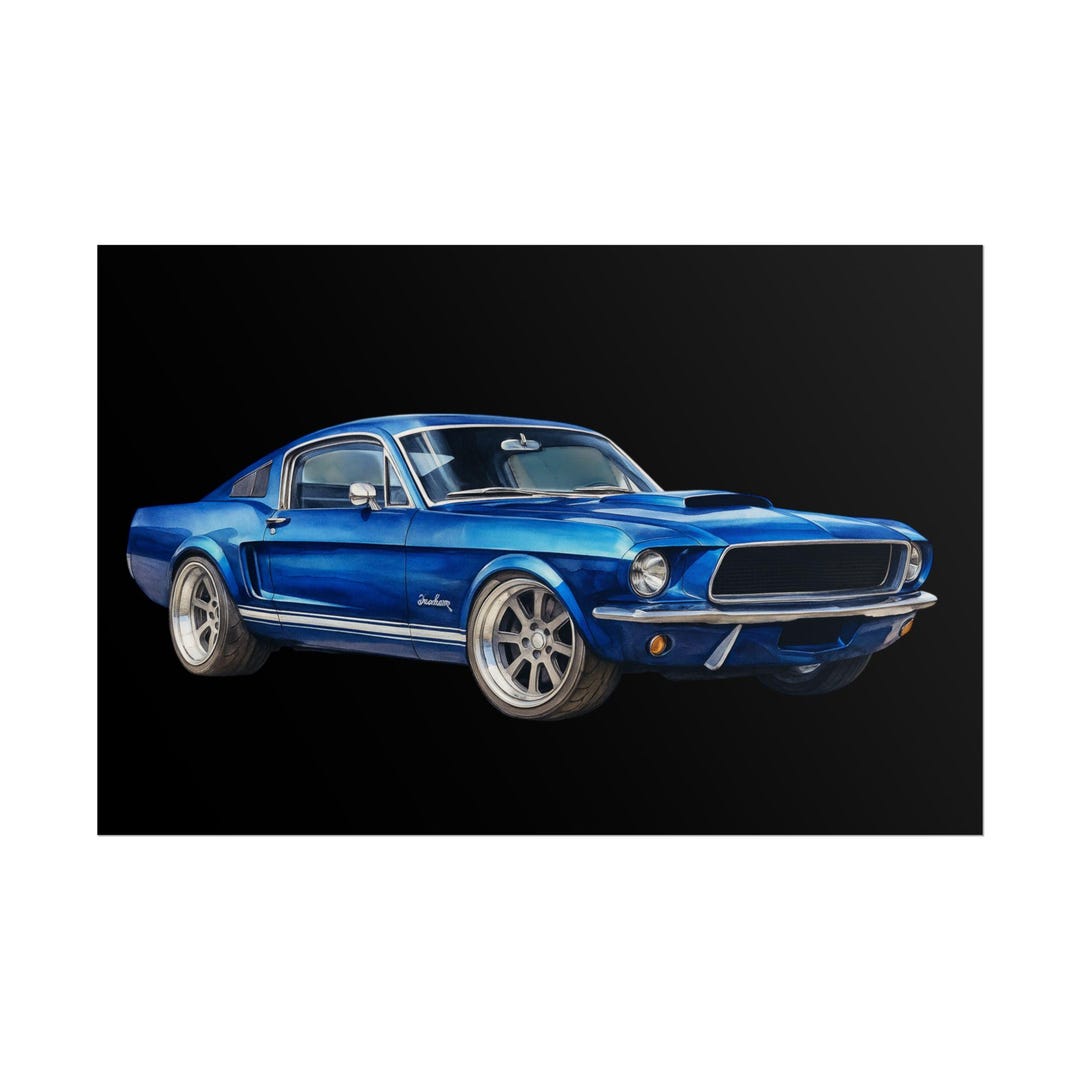 Vintage Hot Rod Garage Poster Mustang - Etsy