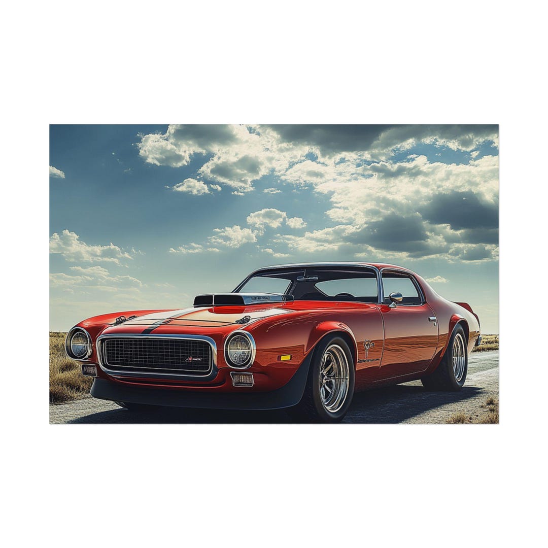 1973 Pontiac Firebird Poster – Retro Muscle Car Wall Art Print - Etsy