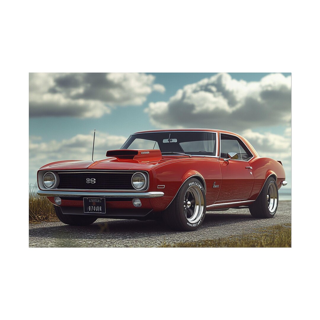 Red Camaro SS Poster – Classic Muscle Car Wall Art - Etsy