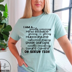 OB Scrub Tech Shirt, Nursing Shirts, Scrub Tech Gifts, Labor and ...