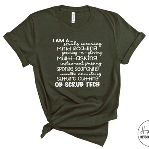 OB Scrub Tech Shirt Nursing Shirts Scrub Tech Gifts Labor | Etsy