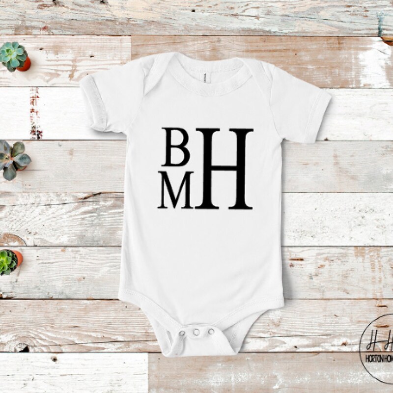 Monogrammed Onesies - Etsy