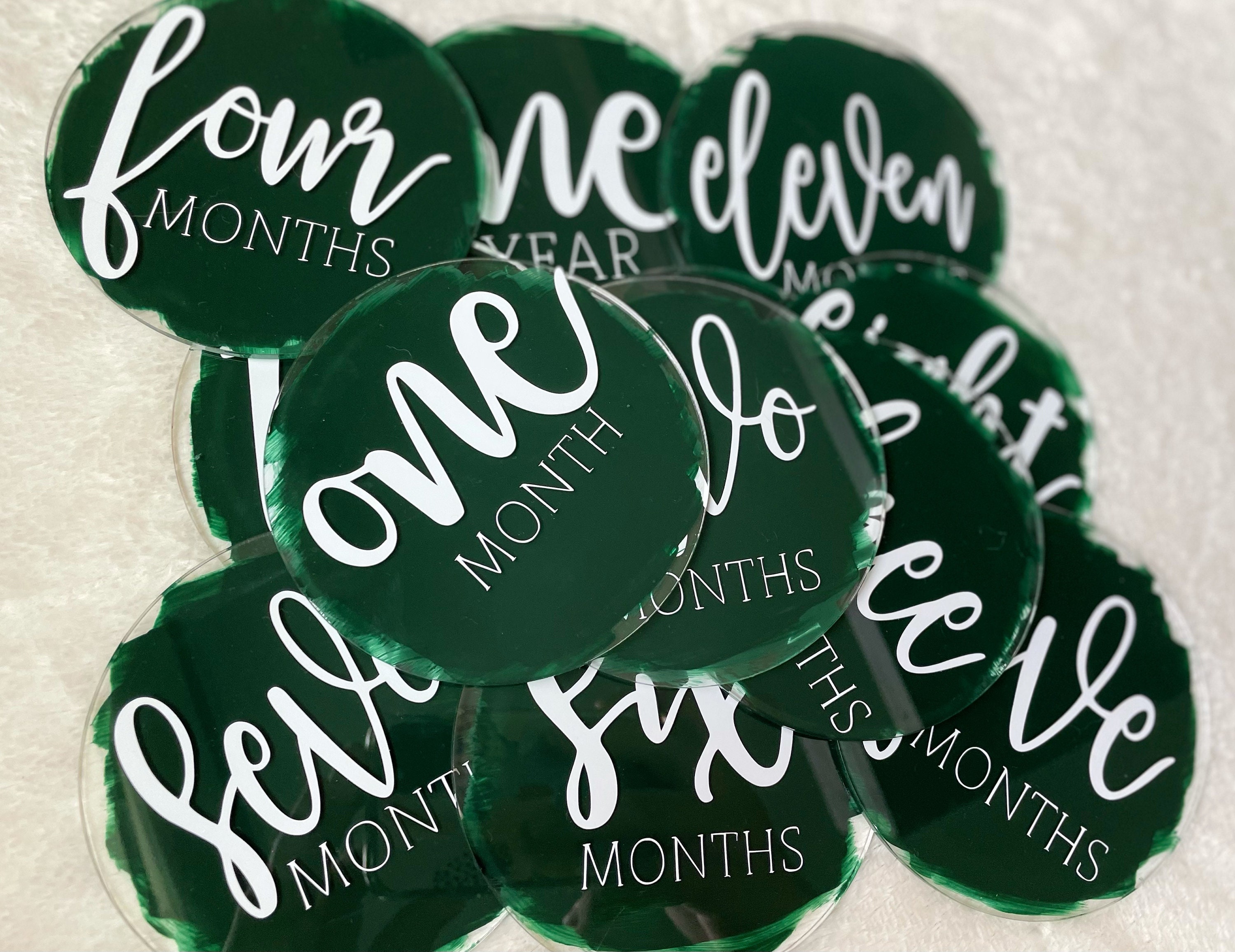 Acrylic Baby Monthly Milestone Set Painted Acrylic Baby | Etsy