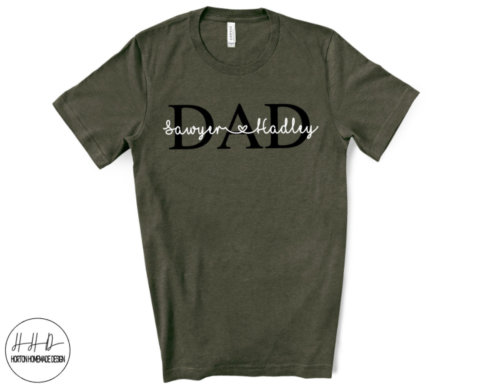 Dad Personalized Kids Name Shirt Custom Dad Shirts Fathers | Etsy
