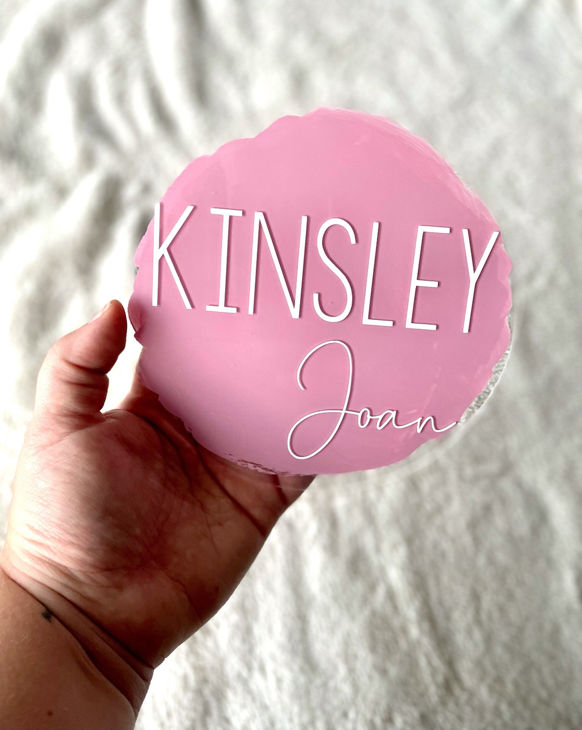 Acrylic Birth Announcement Sign Infant Name Announcement - Etsy