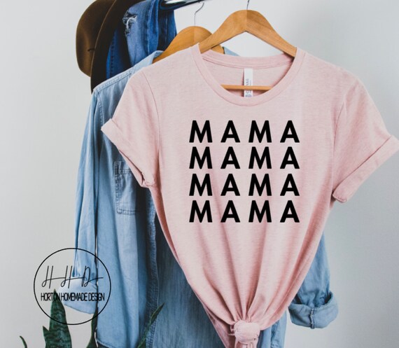 Mama Life Shirt Retro Stacked Mom Shirt Mother's Day | Etsy