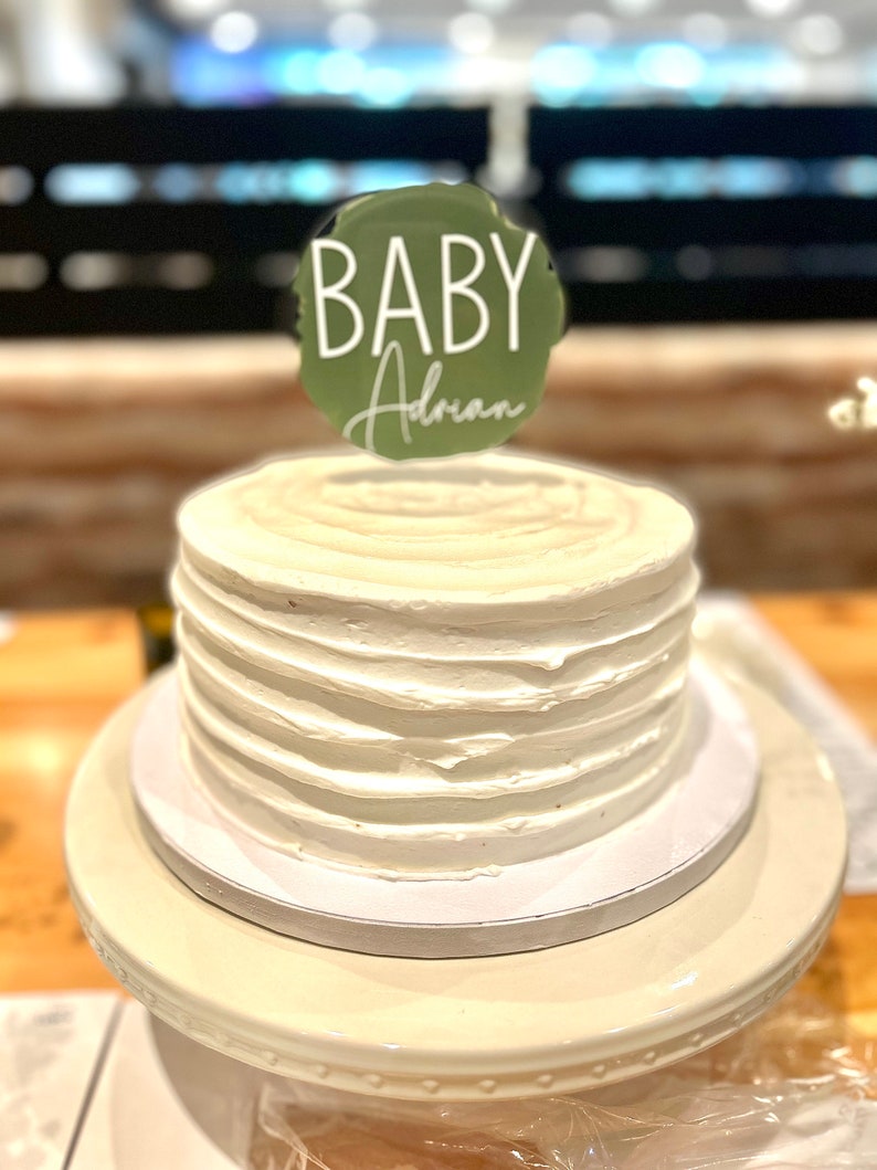 Custom Acrylic Round Cake Toppers Hand Painted Cake Topper - Etsy