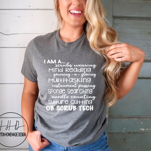 OB Scrub Tech Shirt, Nursing Shirts, Scrub Tech Gifts, Labor and ...