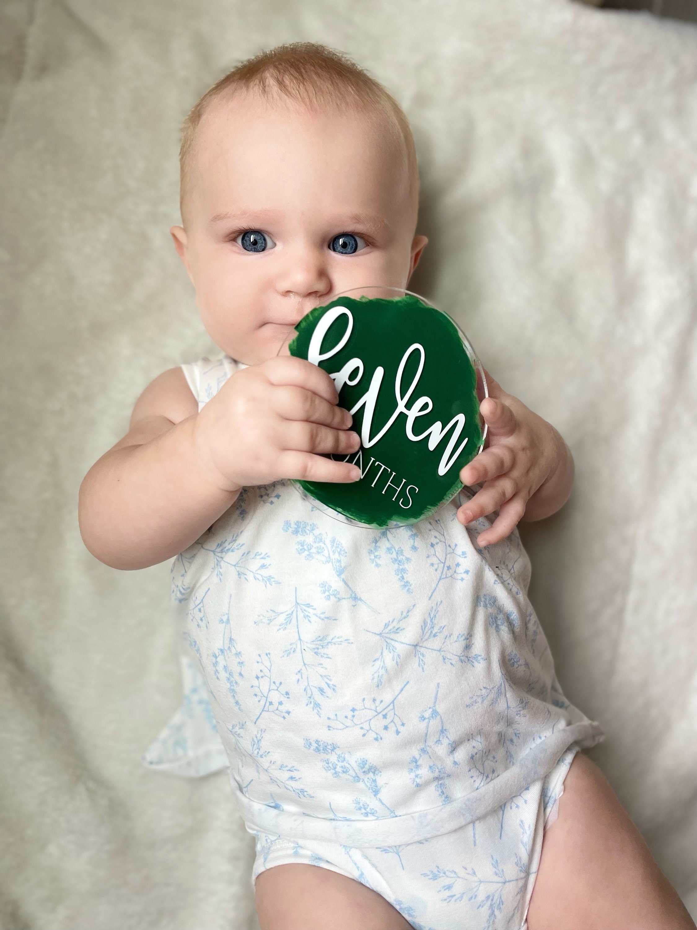 Acrylic Baby Monthly Milestone Set Painted Acrylic Baby - Etsy
