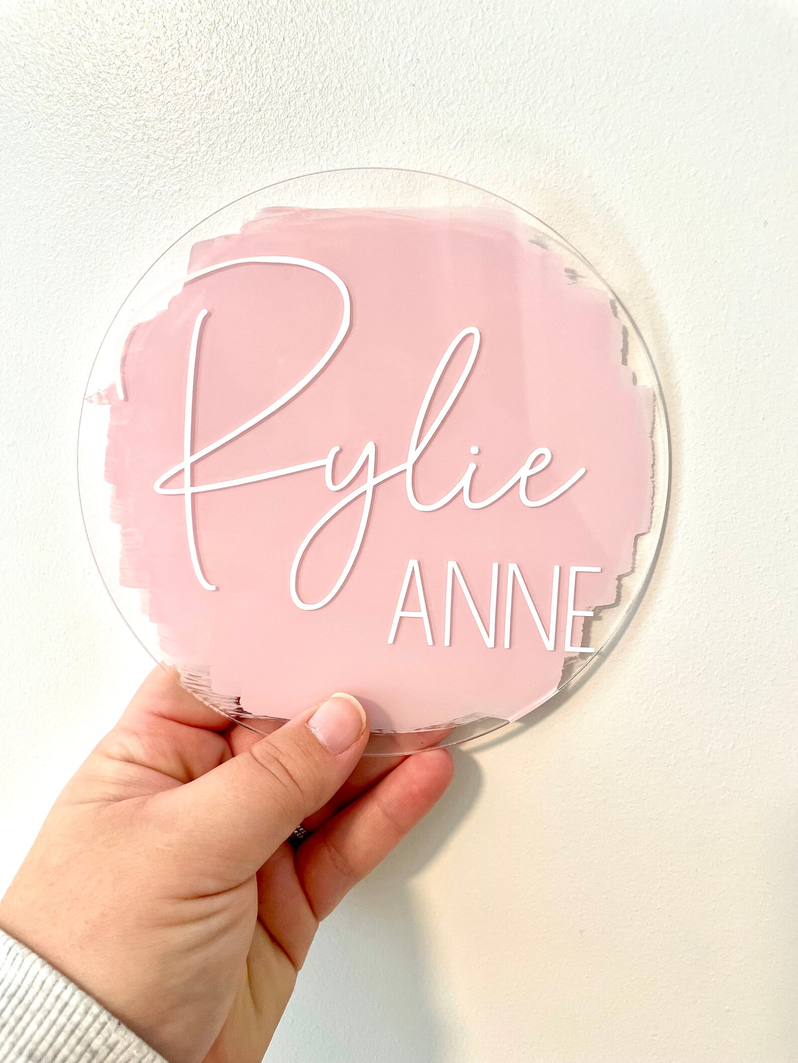 Acrylic Birth Announcement Sign Infant Name Announcement - Etsy