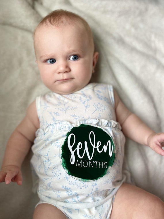 Acrylic Baby Monthly Milestone Set Painted Acrylic Baby - Etsy