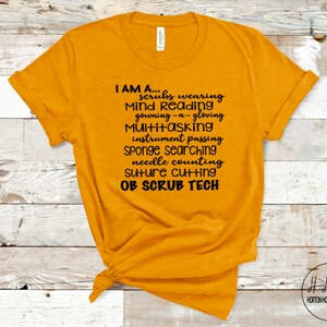 OB Scrub Tech Shirt Nursing Shirts Scrub Tech Gifts Labor | Etsy