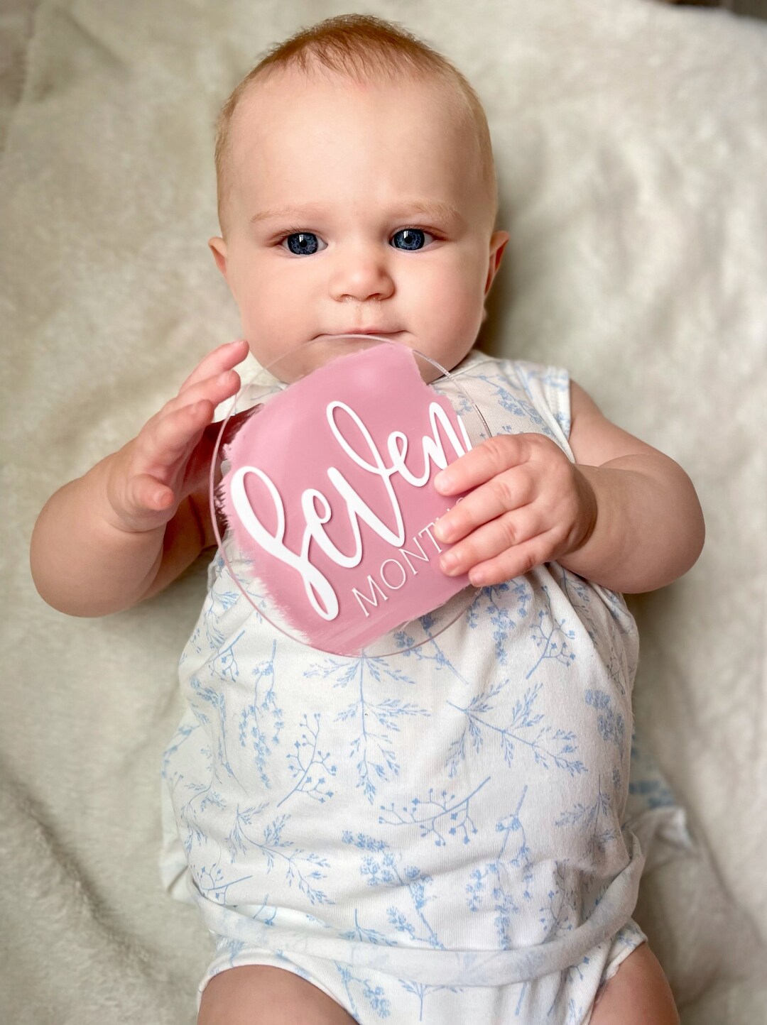 Acrylic Baby Monthly Milestone Set, Painted Acrylic Baby Gifts, Baby ...