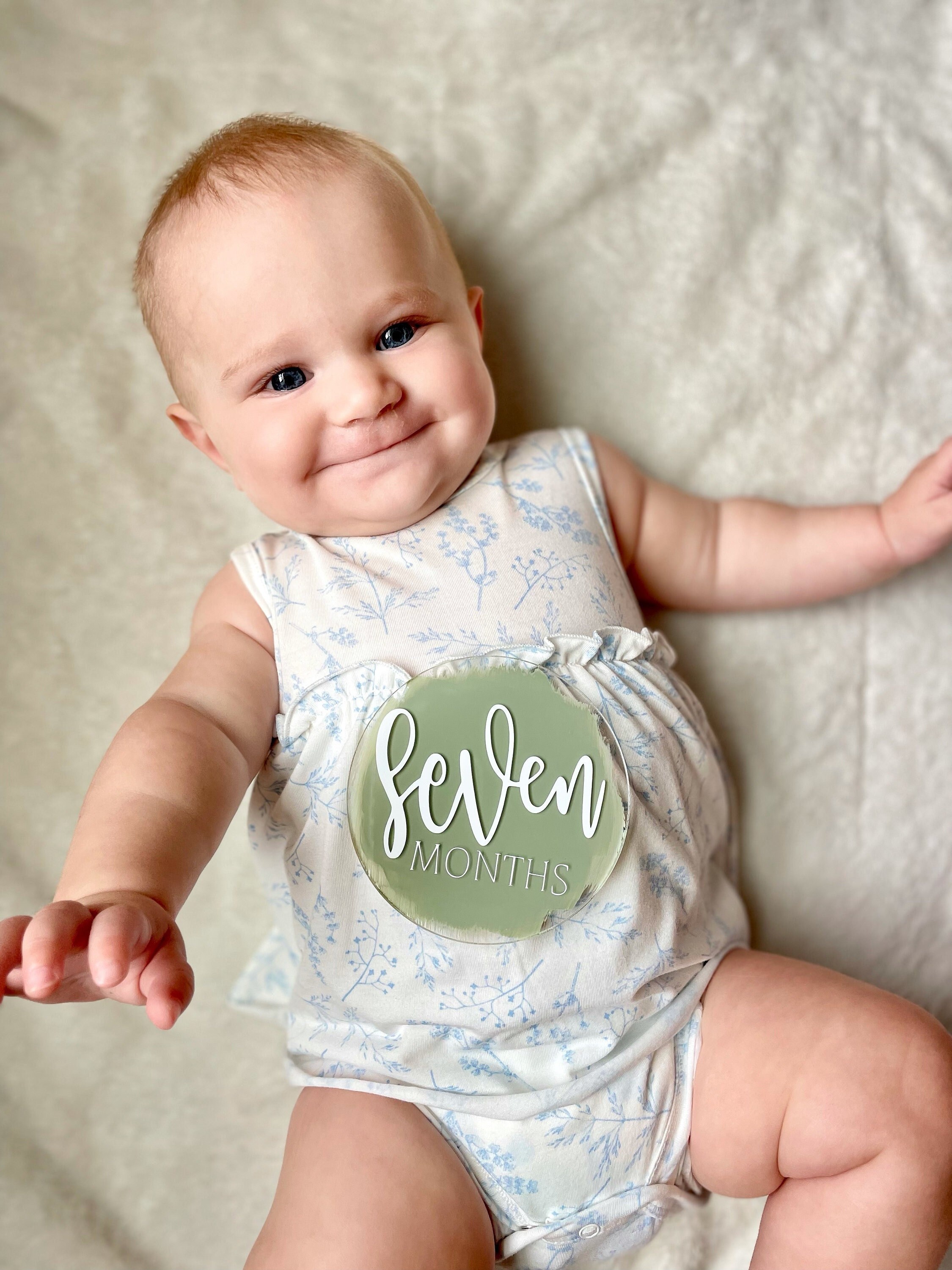 Acrylic Baby Monthly Milestone Set Painted Acrylic Baby - Etsy