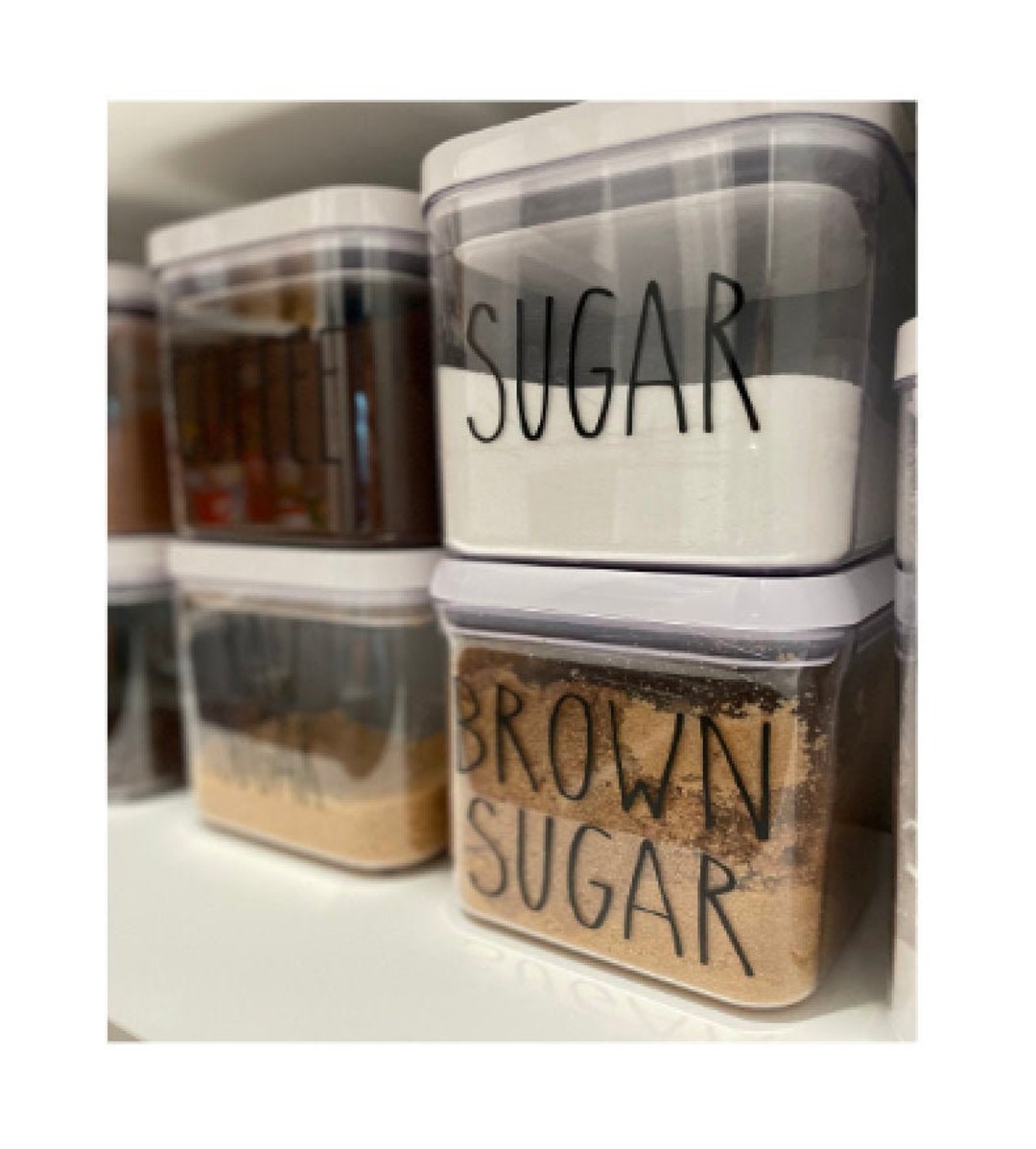 Custom Pantry Labels, Food Canister Stickers, Baking Container Labels ...