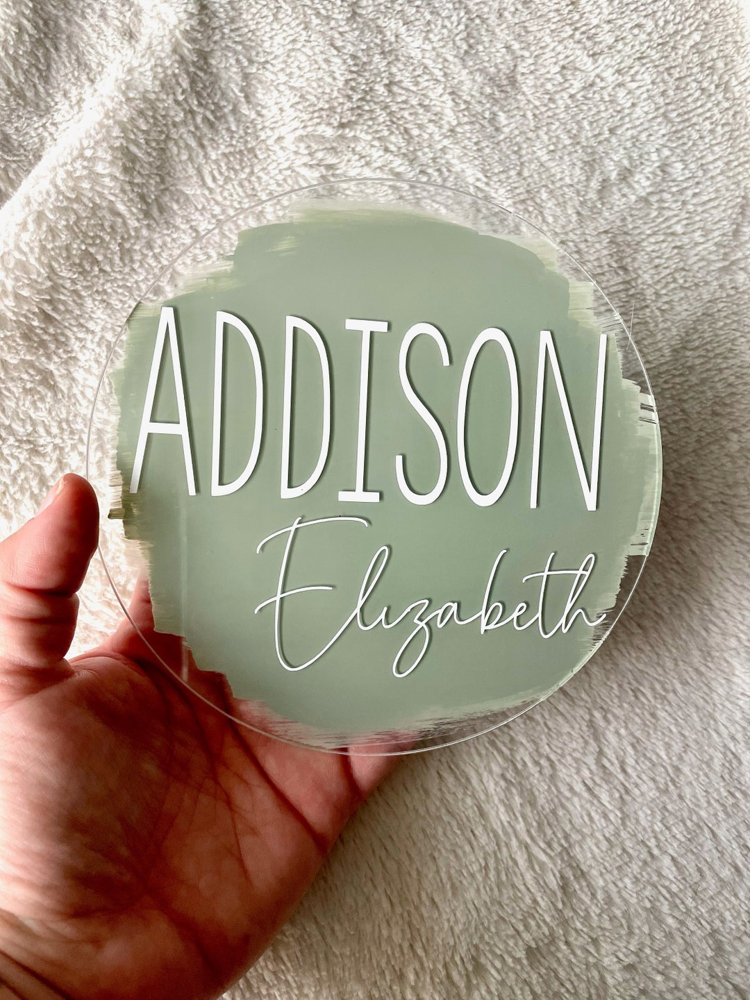 Acrylic Birth Announcement Sign, Infant Name Announcement, Baby's Name ...