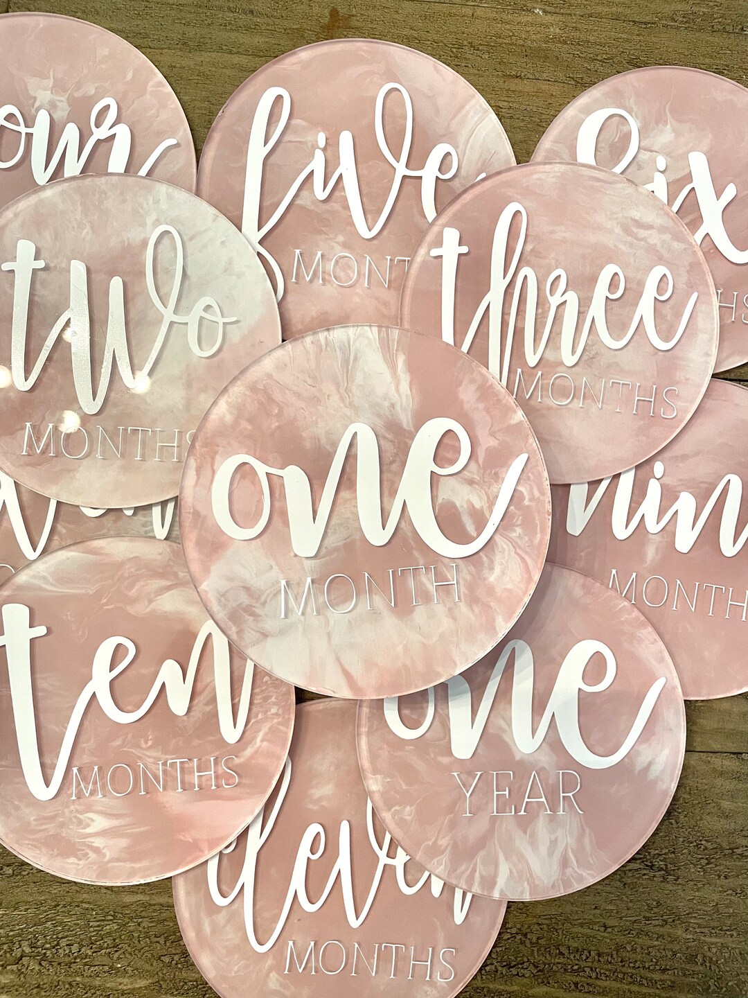Personalized Baby Milestone Discs, Monthly Milestone Markers, Month ...