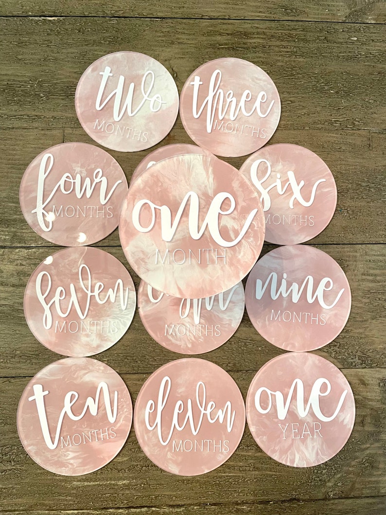Personalized Baby Milestone Discs Monthly Milestone Markers - Etsy