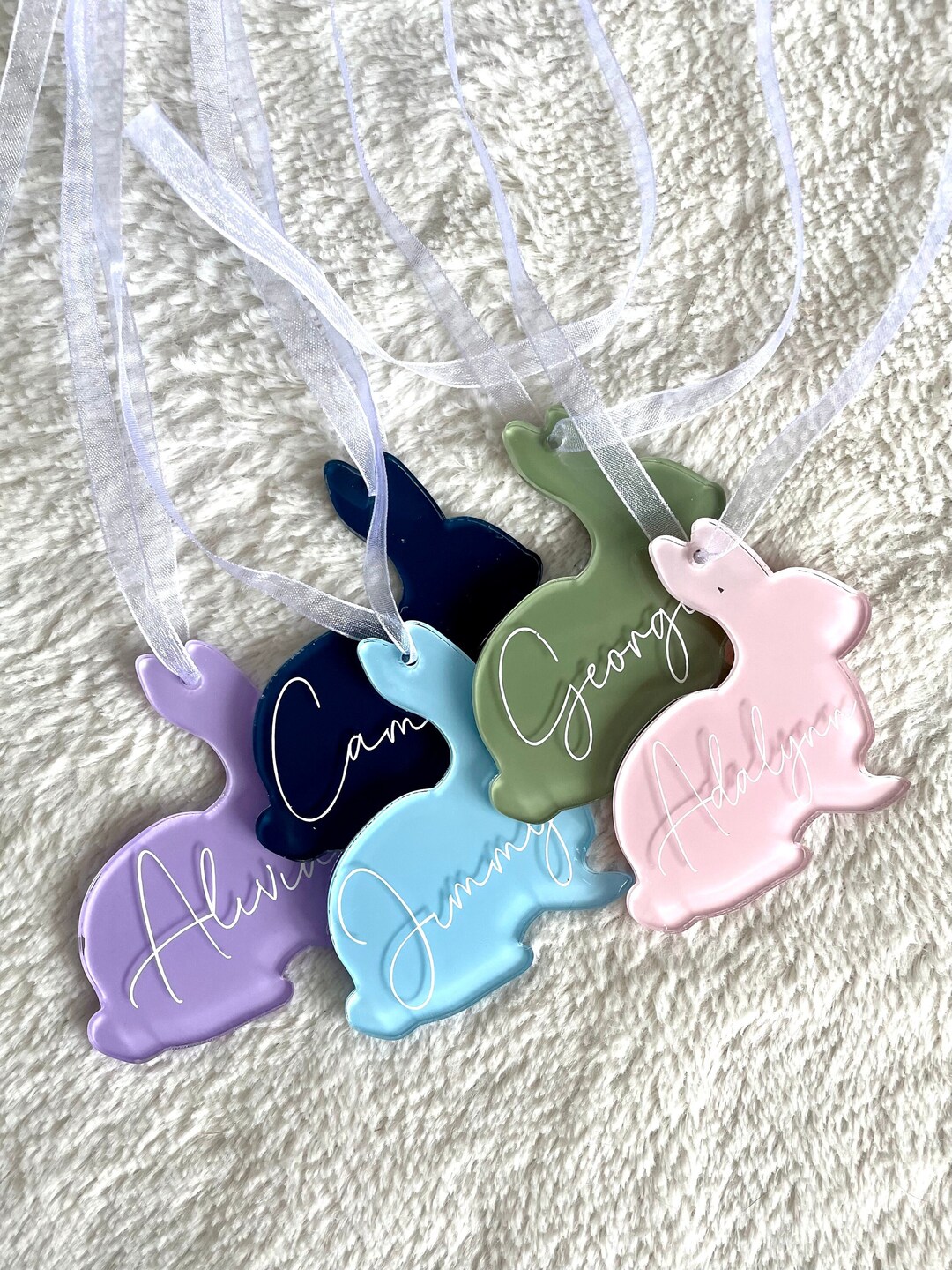 Acrylic Easter Tag, Personalized Easter Basket Tag, Painted Easter Tag ...