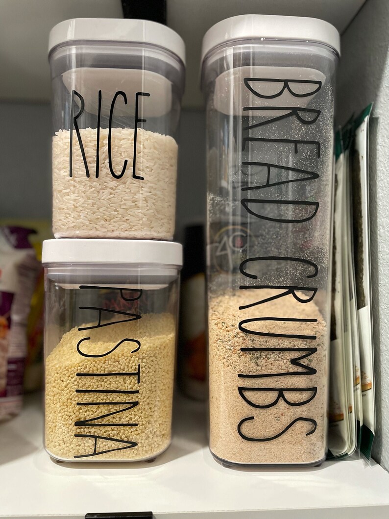 Custom Pantry Labels Food Canister Stickers Baking Container - Etsy