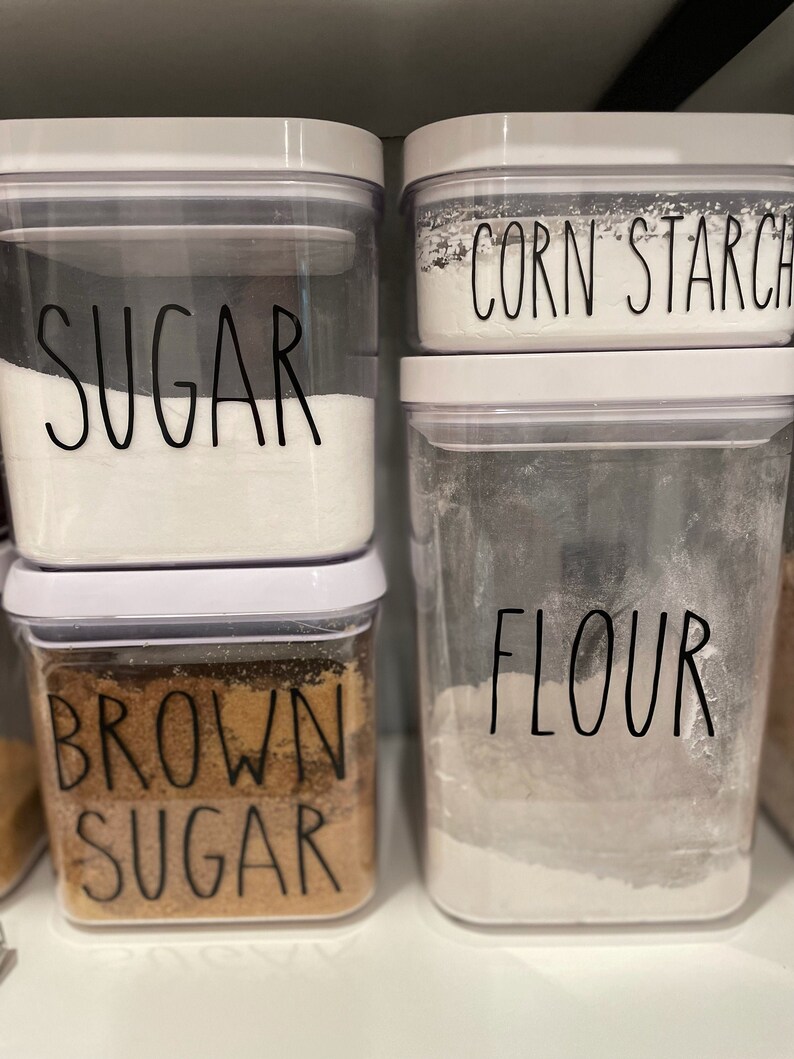 Custom Pantry Labels Food Canister Stickers Baking Container - Etsy