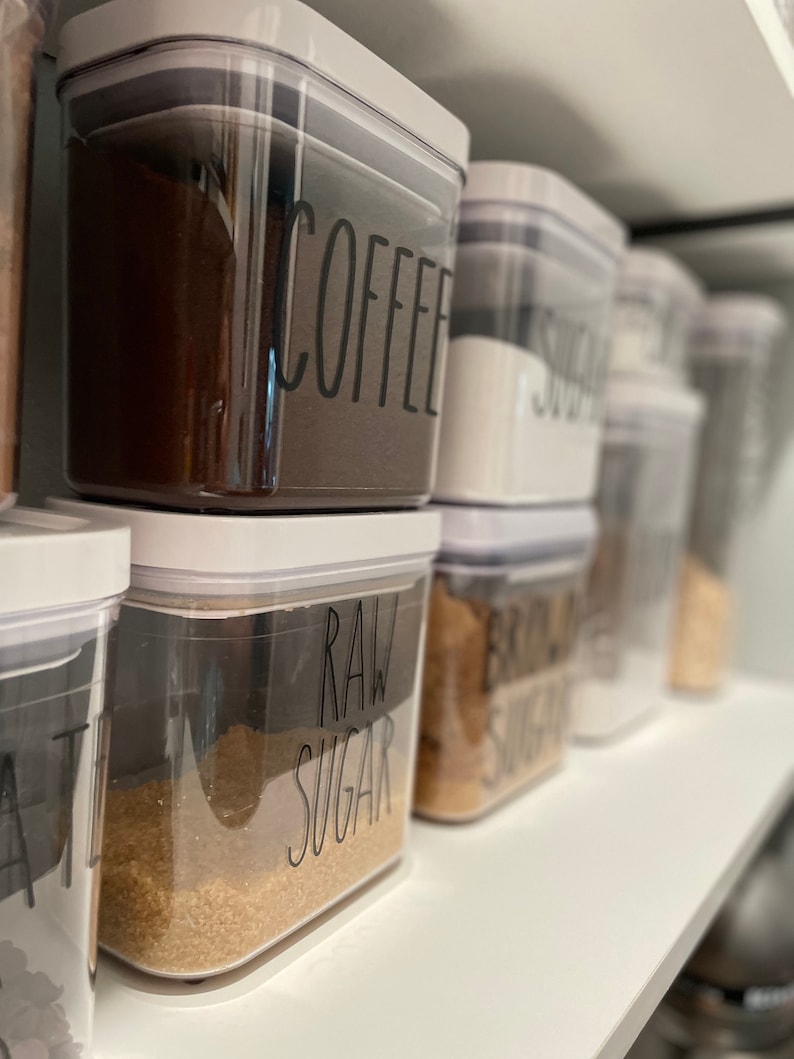 Custom Pantry Labels Food Canister Stickers Baking Container - Etsy