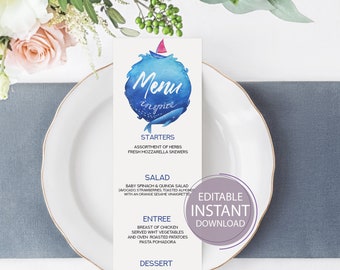 Nautical menu | Etsy